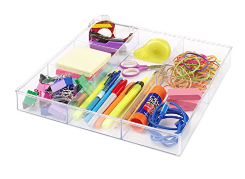 Whitmor 6-Section Clear Drawer Organizer