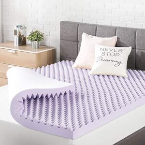 best price mattress 3 inch egg crate memory foam mattress topper with soothing lavender infusion, certipur-us certified, queen