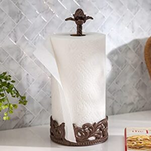 Paper Towel Holder in Acanthus Leaf Cast Metal