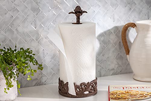 Paper Towel Holder in Acanthus Leaf Cast Metal