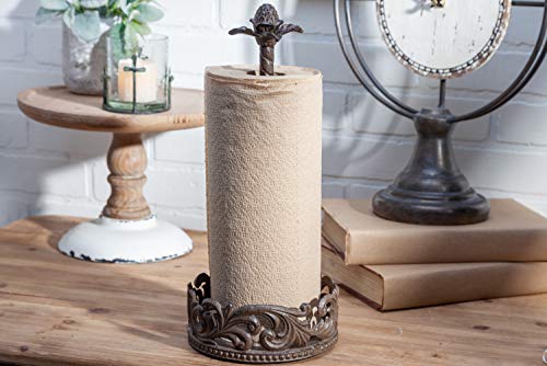 Paper Towel Holder in Acanthus Leaf Cast Metal