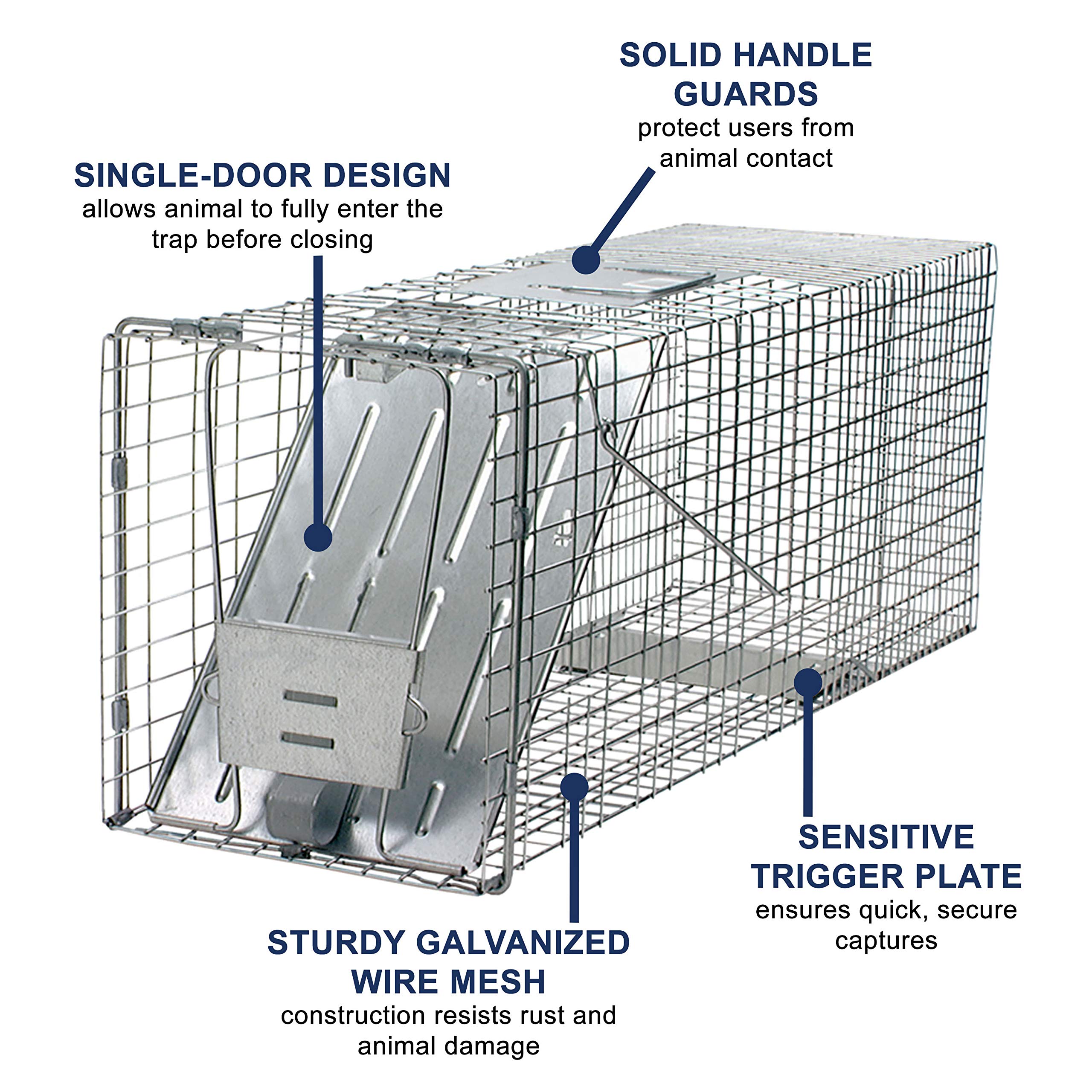 Havahart 1079SR Large 1-Door Humane Catch and Release Live Animal Trap for Raccoons, Cats, Bobcats, Beavers, Small Dogs, Groundhogs, Opossums, Foxes, Armadillos, and Similar-Sized Animals