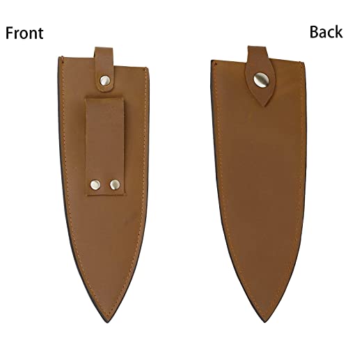 Cowhide Leather Knife Sheath, 8 Inch Chef Knife Guard, Heavy Duty Universal Knife Cover or Sleeves, Chef Meat cleaver sheath with Belt Loop(8.2"Lx2.2"W)