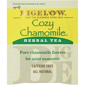 Bigelow Cozy Chamomile Herbal Tea, Caffeine Free, 20 Count (Pack of 6), 120 Total Tea Bags