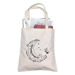 tobgb willow lyrics gift music lover tote bag song lyrics gift singer’s merchandise (willow tote)