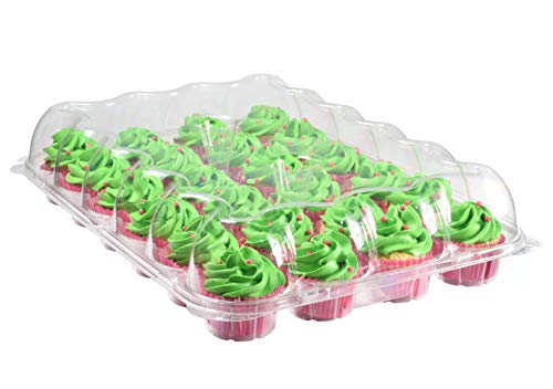 Katgely 24 Pack Cupcake Boxes - Set of 4- Plastic Cupcake Containers