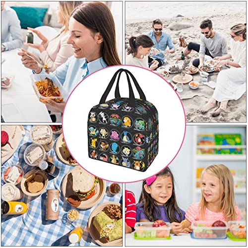 cwixnao Portable Lunch Box ,Insulated Durable Lunch Bag,Leak Proof Thermal Reusable Tote Box Bag With Pockets For Girls And Boys