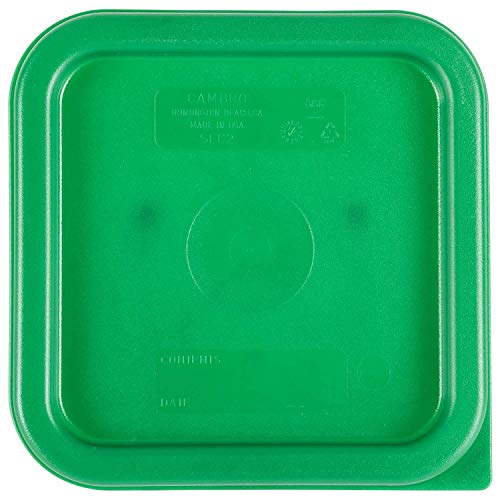 Cambro 4SFSPP190 4 Qt. Translucent Container with SFC2452 Kelly Green Lid, 4Quart