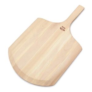 New Star Foodservice 50295 Restaurant-Grade Wooden Pizza Peel, 16" L x 14" W Plate, with 10" L Wooden Handle, 24" Overall Length