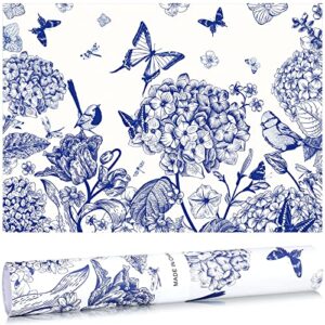 gersoniel 10 sheets drawer liners for dresser scented drawer liners drawer paper liner non adhesive scented liners for drawers fragrant drawer liners for home shelf closet (blue butterfly, linen)