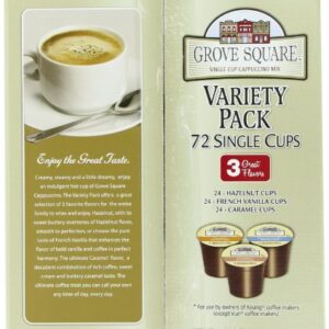 Grove Square Cappuccino Variety Pack, 72 Single Serve Cups