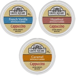 Grove Square Cappuccino Variety Pack, 72 Single Serve Cups