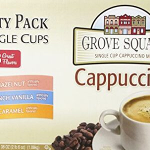 Grove Square Cappuccino Variety Pack, 72 Single Serve Cups