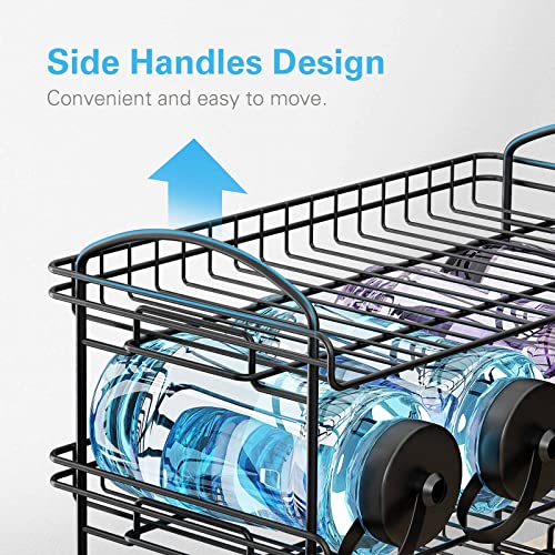 Zarler Water Bottle Organizer Rack, 3-Tier Water Bottle Storage Holder No Tools Assembly, Stackable Water Bottle Organizers Shelf for Cabinet Kitchen Pantry Countertop