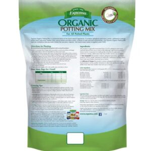 Espoma Organic Potting Soil Mix - All Natural Potting Mix For All Indoor & Outdoor Containers Including Herbs & Vegetables. For Organic Gardening, 8qt. bag. Pack of 1