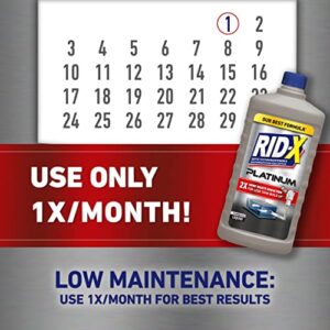 Rid-X Platinum Septic System Treatment, 3 Month Supply of Liquid, 24 Fl Oz