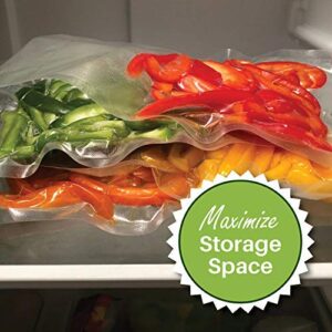 FoodVacBags 100 8" x 12" Vacuum Seal Bags, Food Storage, Food Saver compatible, BPA Free, Commercial Grade, Heavy Duty, Sous Vide Cooking