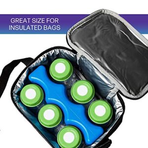 LotFancy Ice Packs for Coolers, 2PCS Contoured Freezer Packs for Breastmilk Bottle Storage, Lunch Box, Insulated Bags, Long Lasting Reusable Cool Packs for Beer Cans Soda, Camping Beach Picnic