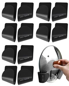 tendiren pot lid organizer, 6 pairs of adjustable wall mount pot lid holder cabinet door, pot and pan hangers for kitchen wall mount, cabinet door lid organizer, save more space