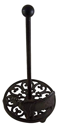 Cast Iron Cow Paper Towel Holder 13 Inch