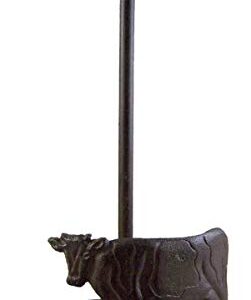 Cast Iron Cow Paper Towel Holder 13 Inch