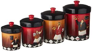 certified international bistro 4-piece canister set