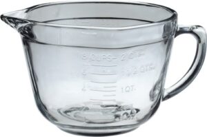 anchor hocking glass 2-quart batter bowl (1-piece, tempered tough for oven, fridge/freezer, microwave, and dishwasher)