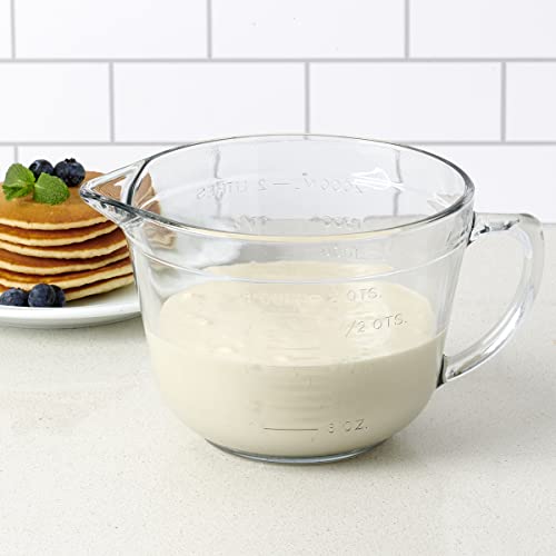 Anchor Hocking Glass 2-Quart Batter Bowl (1-piece, tempered tough for oven, fridge/freezer, microwave, and dishwasher)