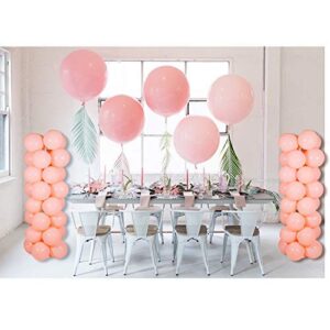 2 Sets Thicken Adjustable Balloon Column Stand Kit Base and Pole Balloon Tower Decorations for Baby Shower Graduation Birthday Wedding Party