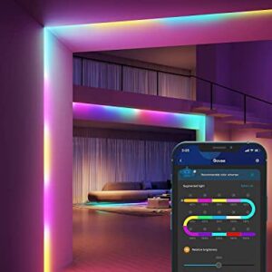 Govee 100ft RGBIC LED Strip Lights, Smart LED Lights Work with Alexa and Google Assistant, App Control Segmented DIY Multiple Colors, Color Changing Lights Music Sync, WiFi LED Light Strip for Bedroom