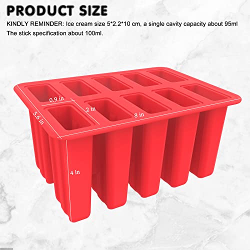 Homemade Popsicle Molds Shapes, Silicone Frozen Ice Popsicle Maker-BPA Free, with 50 Popsicle Sticks, 50 Popsicle Bags, 10 Reusable Popsicle Sticks, Funnel and Ice Pop Recipes