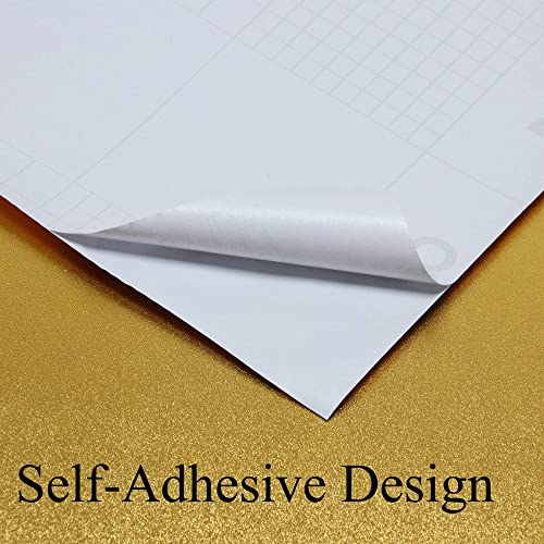 Gold Self Adhesive Contact Paper 15.7"x118" Metallic Gold Wallpaper Stick and Peel Contact Paper Kitchen Oil Proof Waterproof Backsplash Wallpaper for Countertop Cabinet Drawer Shelf Furniture Decor