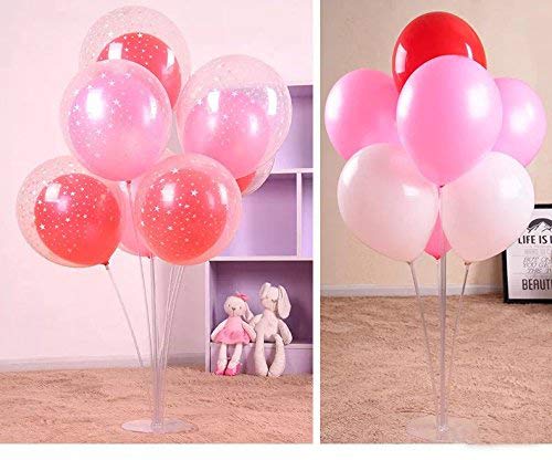 LANGXUN 2 Set 28" Height Table Balloon Stand Kit for Birthday Party Decorations and Wedding Decorations, Happy Birthday Balloons Decorations for Party and Christmas Balloon Decorations