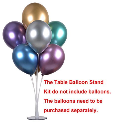 LANGXUN 2 Set 28" Height Table Balloon Stand Kit for Birthday Party Decorations and Wedding Decorations, Happy Birthday Balloons Decorations for Party and Christmas Balloon Decorations