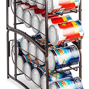 Auledio Stackable Beverage Can Dispenser Rack, Can Storage Organizer Holder for Canned food or Pantry Refrigerator(2 Pack)