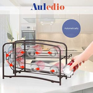 Auledio Stackable Beverage Can Dispenser Rack, Can Storage Organizer Holder for Canned food or Pantry Refrigerator(2 Pack)