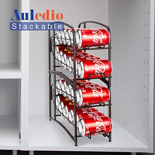 Auledio Stackable Beverage Can Dispenser Rack, Can Storage Organizer Holder for Canned food or Pantry Refrigerator(2 Pack)