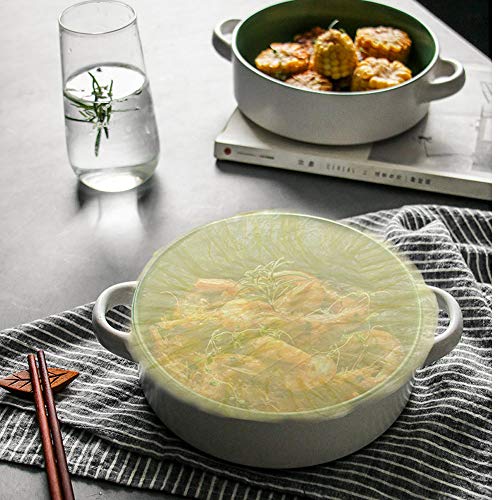 Elastic Food Storage Covers Reusable Stretch Plastic Wrap Bowl Covers Elastic Alternative to Foil for Family Outdoor Picnic 3 Size (60)