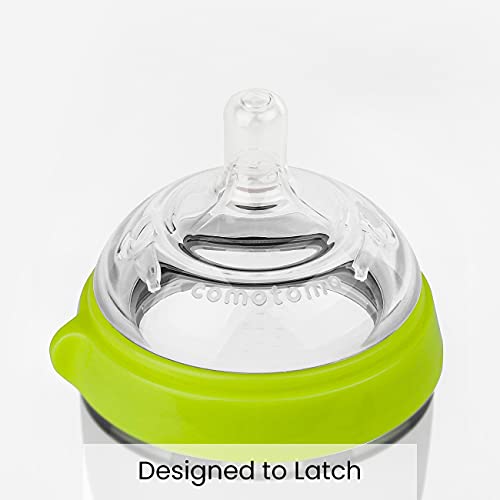 Comotomo Baby Bottle, Green, 5 oz