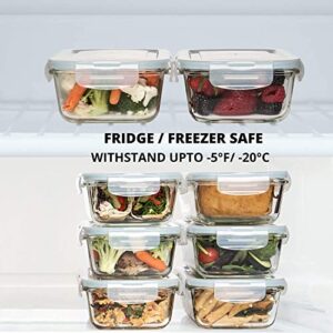 2700ML / 91.3oz X-LARGE Glass Food Storage Container with Locking Lid Ideal for Storing food, Vegetables & Fruits. Baking, Casserole, Roasting & lot more - BPA Free Leak Proof - Fridge to Oven Safe - Clear