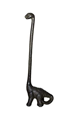 Dinosaur Cast Iron Paper Towel Holder - Sturdy and Functional - Cute Dinosaur Bathroom Decor - Dino Antique Rustic Décor Home Stand - Toilet Paper Stand by Sheff Store