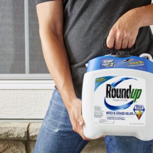 Roundup Ready-To-Use Weed & Grass Killer III -- with Pump 'N Go 2 Sprayer, Use in & Around Vegetable Gardens, Tree Rings, Flower Beds, Patios & More, Kills to the Root, 1.33 gal.