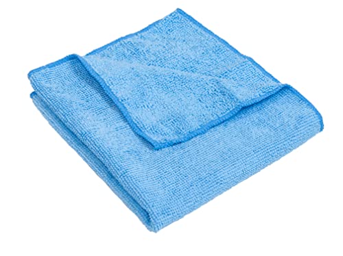 Quickie Microfiber Cleaning Cloth, 14 X 14 in., Blue, 24 Pack, Washable and Reusable, All-Purpose Towel/Wiper for Multi-Purpose Indoor/Outdoor Cleaning/Dusting/Polishing on Kitchen/Bathroom