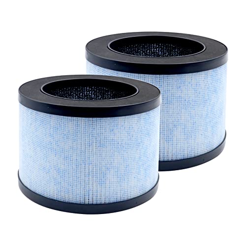 Flintar DH-JH01 True HEPA Replacement Filter, Compatible with AROEVE and Kloudi Air Purifier DH-JH01, Intelabe EPI080/EP1080, and Elechomes EPI081/EP1081, H13 Premium True HEPA Filter, 2-Pack