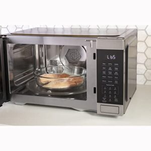 GE 3-in-1 Countertop Microwave Oven | Complete With Air Fryer, Broiler & Convection Mode | 1.0 Cubic Feet Capacity, 1,050 Watts | Kitchen Essentials for the Countertop or Dorm Room | Stainless Steel