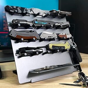 Pocket Knife Storage Rack Knife Display Holder For Desktop Multitool Tool Organizer Aluminum Shelf