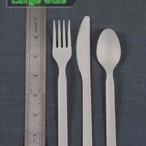 GreenWorks Compostable Forks,100 Count 7" Heavyweight Biodegradable Disposable Cutlery Fork