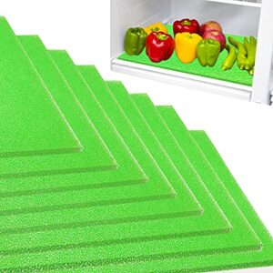 8 pcs fruit and veggie life extender liner,12 x 15 inch foam refrigerator shelf liners,food life extender mats for fridge refrigerator shelves,drawers