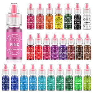 food coloring for baking – 26 vibrant cake food coloring liquid set for dessert decorating, food grade food dye for icing,fondant,cookies,easter egg,making diy supplies kit- 0.25 fl. oz (6 ml)/bottles