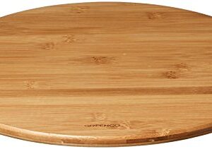 Greenco Bamboo Lazy Susan Turntable Spice Rack, 10 Inch Premium Bamboo, Perfect For Cabinets and Pantries, Neatly Store & Organize Spices, Condiments, and More